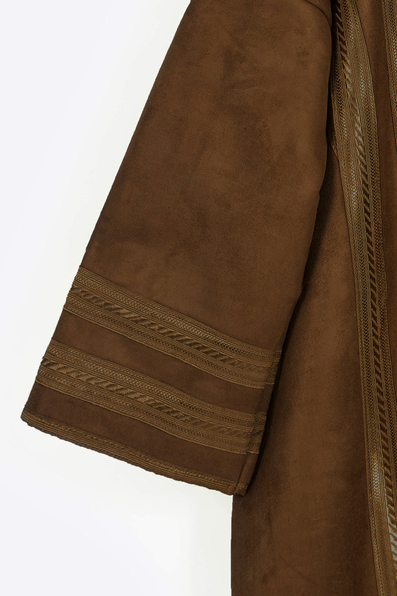 Dark Brown Farwa Bisht for Men | Overtop