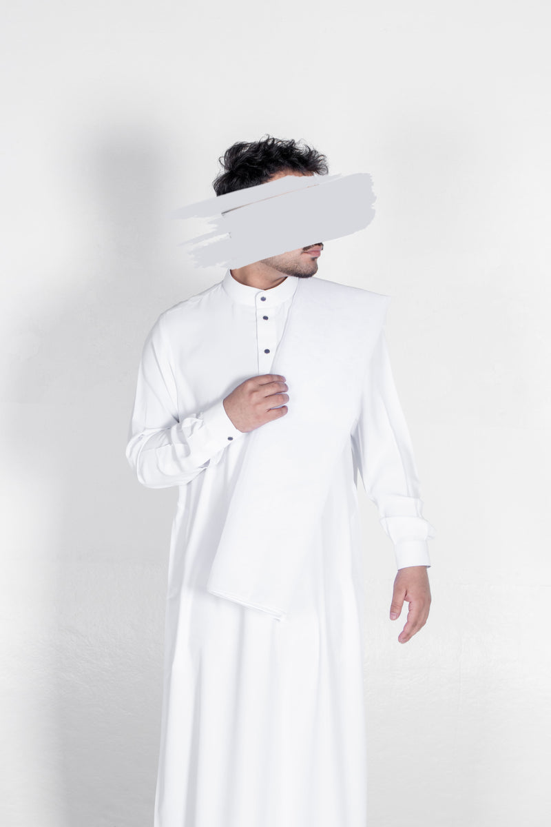 Emirati Ghutra White | Plain White Scarf