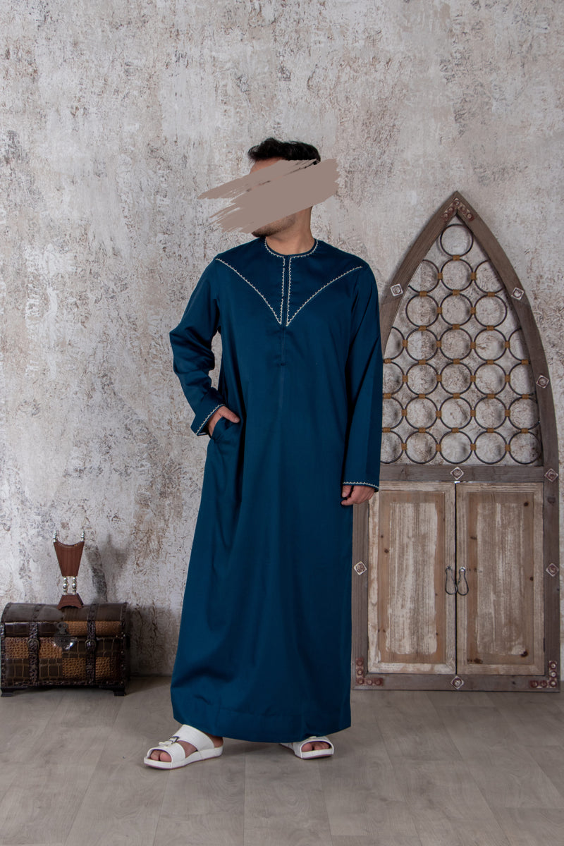 Blue Emirati Kandura for Men | Thobe | Emirati Jubba