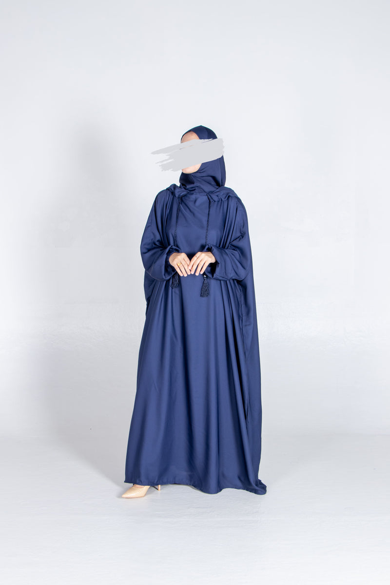 Navy Blue Stylish Cap Jilbab for Women | Hood Jilbab Abaya