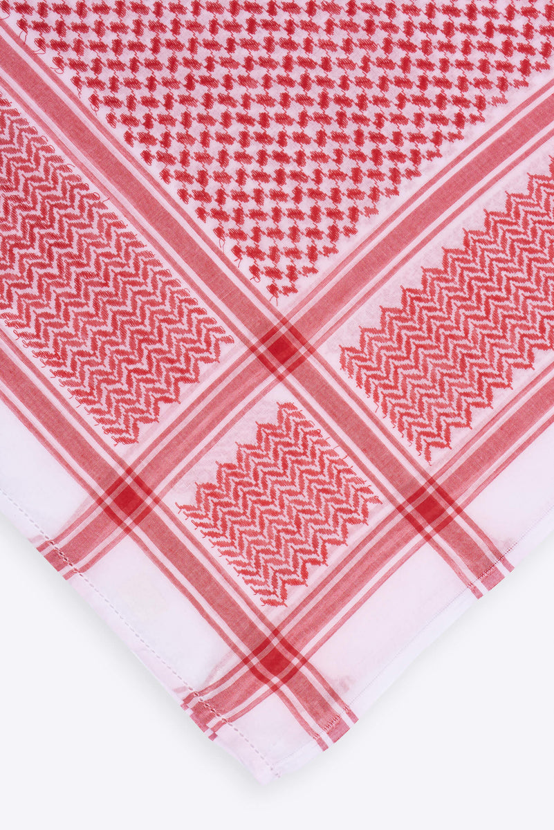 Saudi Red Shemagh Scarf | Shemag for Men